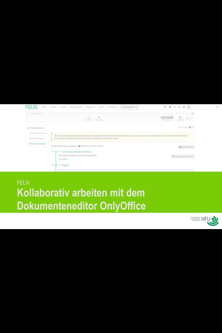 In FELIX kollaborativ arbeiten mit dem Dokumenteneditor OnlyOffice ...